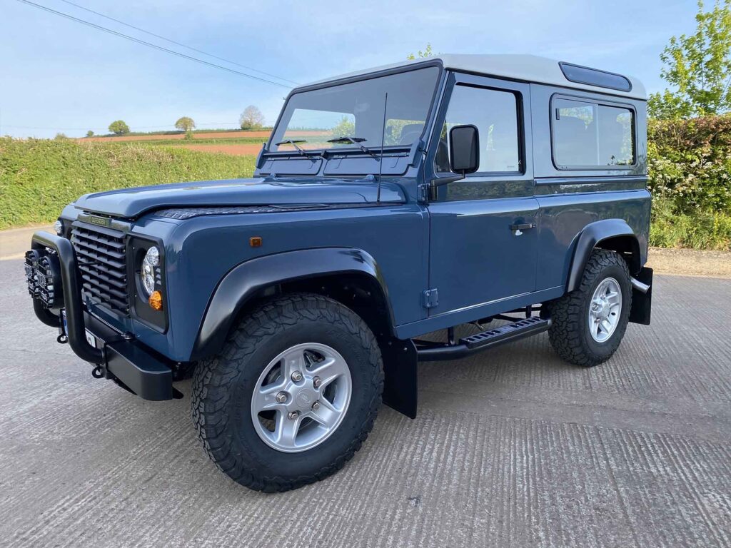 LAND ROVER DEFENDER 90 HARD TOP STATION WAGON IN ARLES BLUE TATC land-rover-defender-90-hard-top-station-wagon-in-arles-blue-tatc